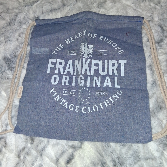 Fankfurt | Bags | Blue Drawstring Backpack | Poshmark
